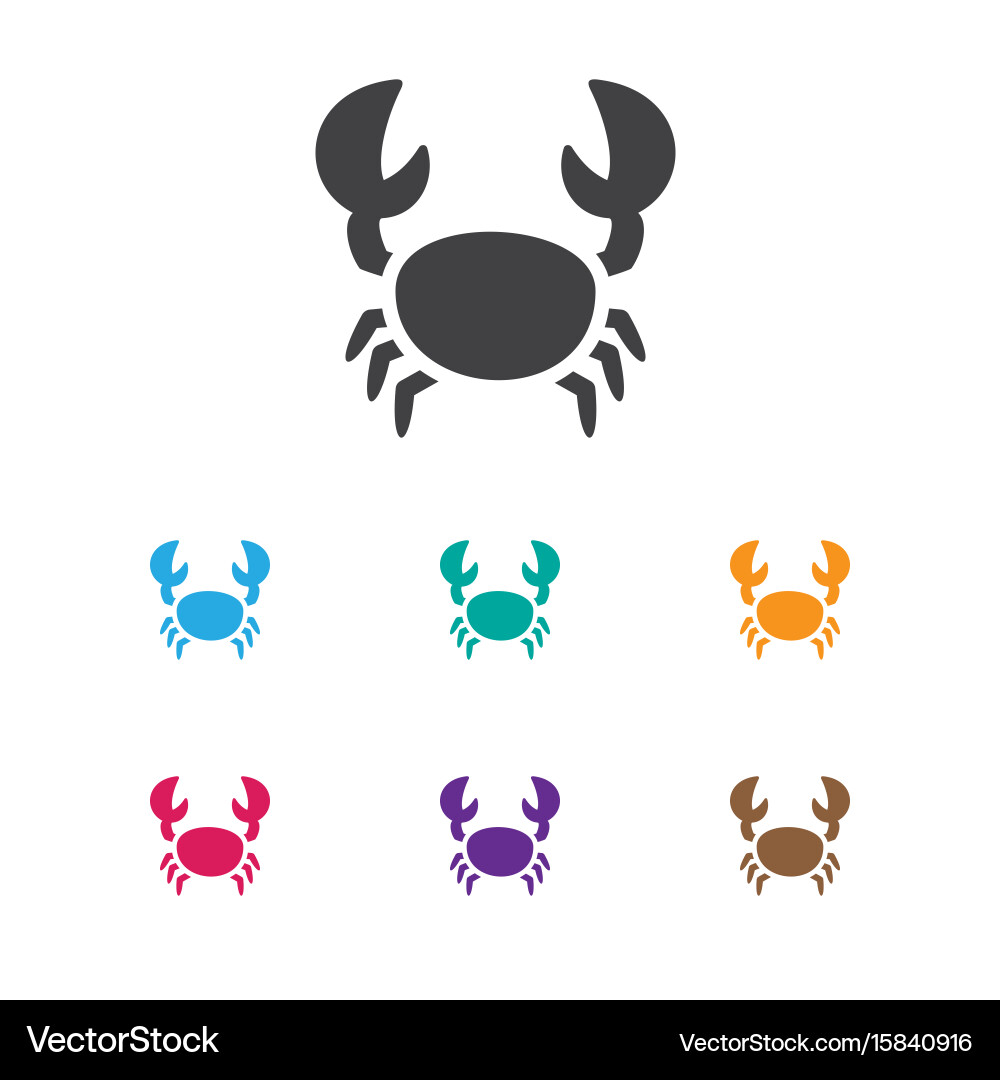 Animal symbol on crab icon Royalty Free Vector Image