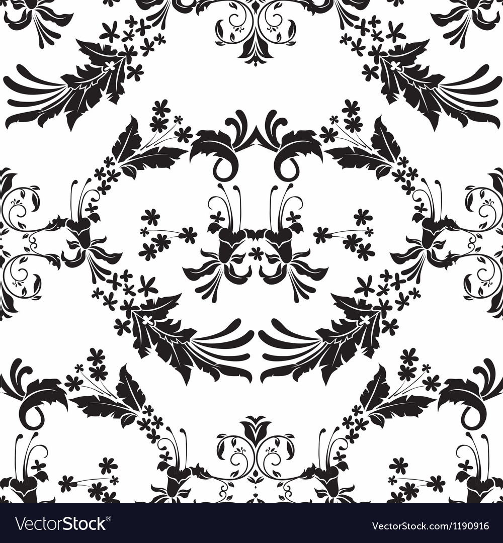 Baroque seamless pattern Royalty Free Vector Image