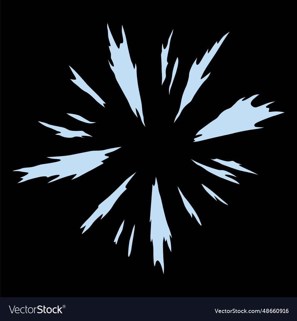 Explosion spark cartoon burst effect of Royalty Free Vector