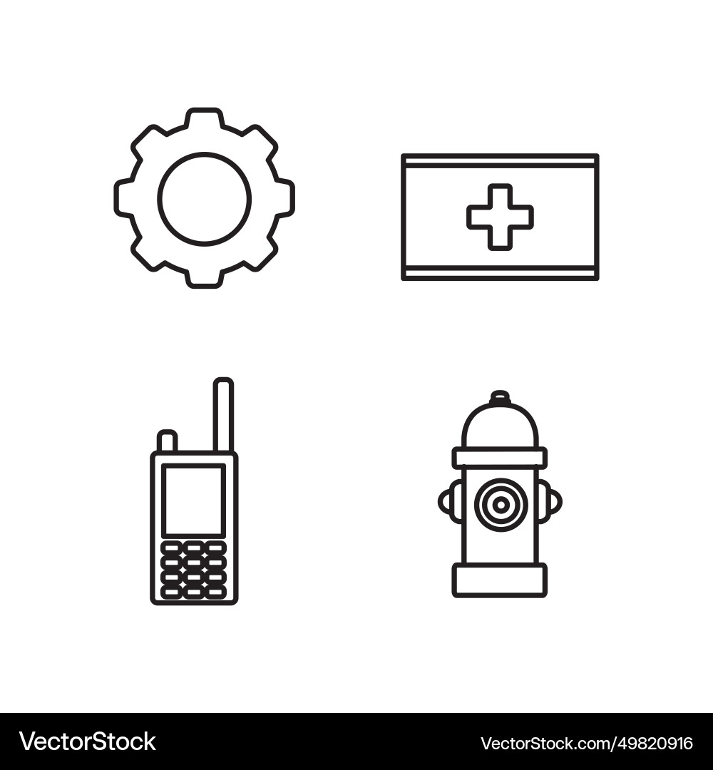 Fireman equipment icon logo design Royalty Free Vector Image