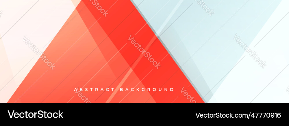 Red and white modern abstract wide banner Vector Image