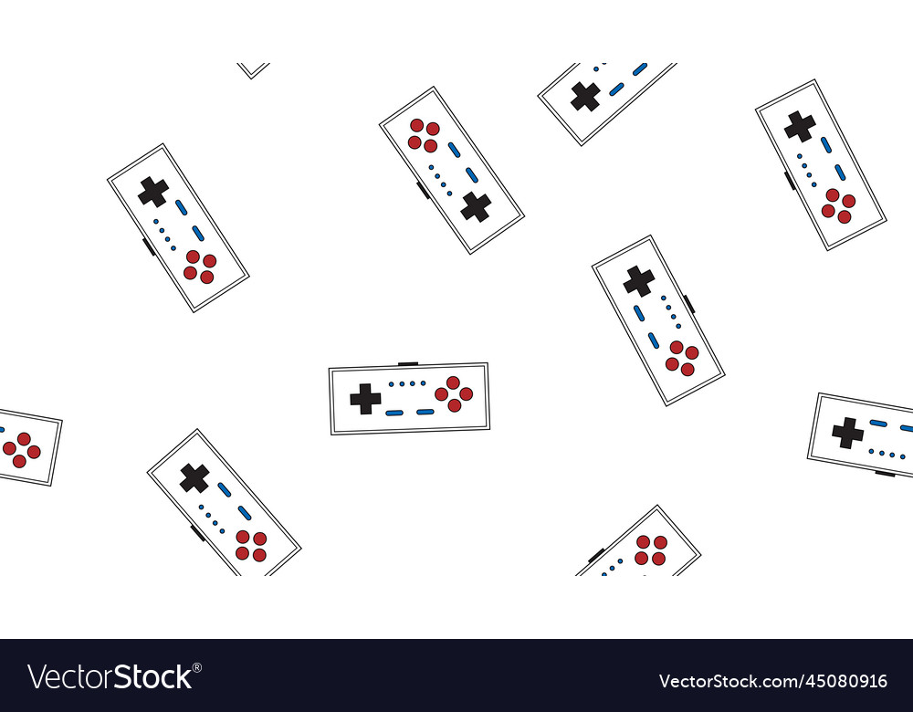 Seamless pattern endless with game console Vector Image