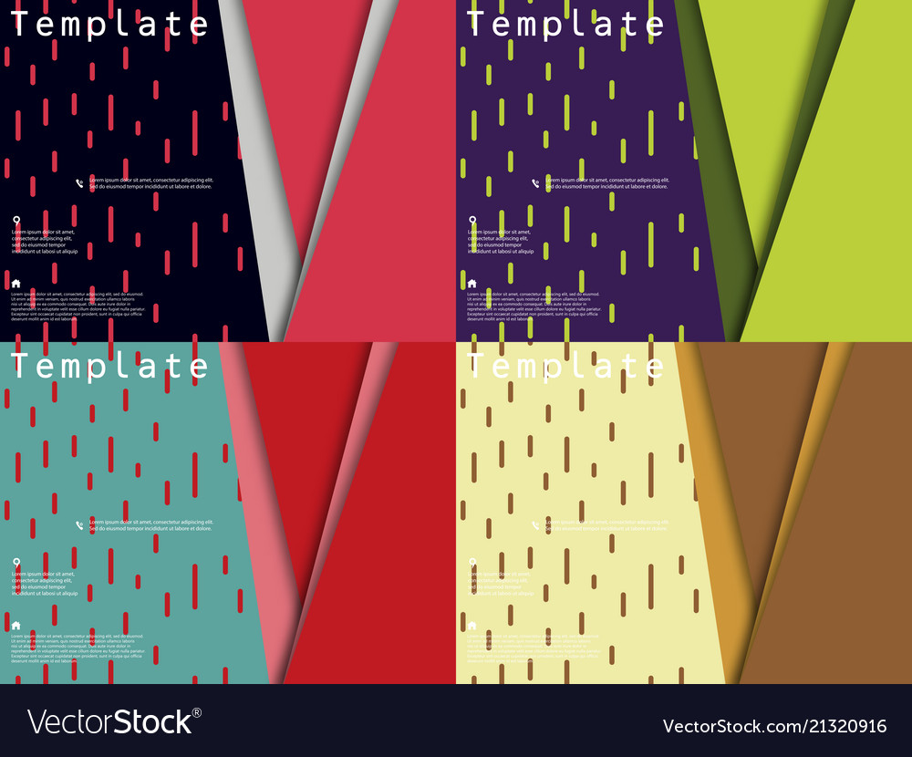 Set of cover design template annual report Vector Image