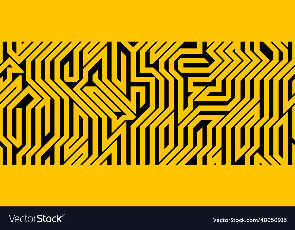 Tech Style Seamless Linear Pattern Circuit Board Vector Image