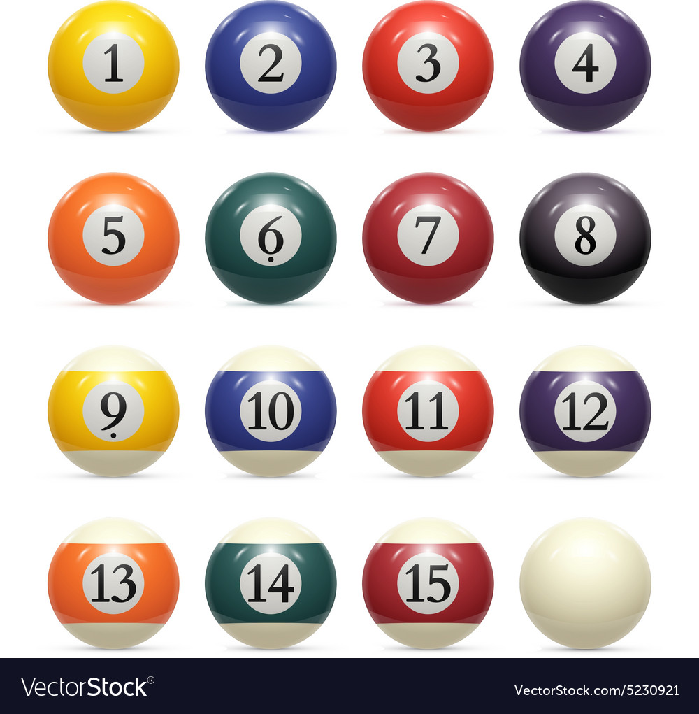 Billiard balls Royalty Free Vector Image - VectorStock