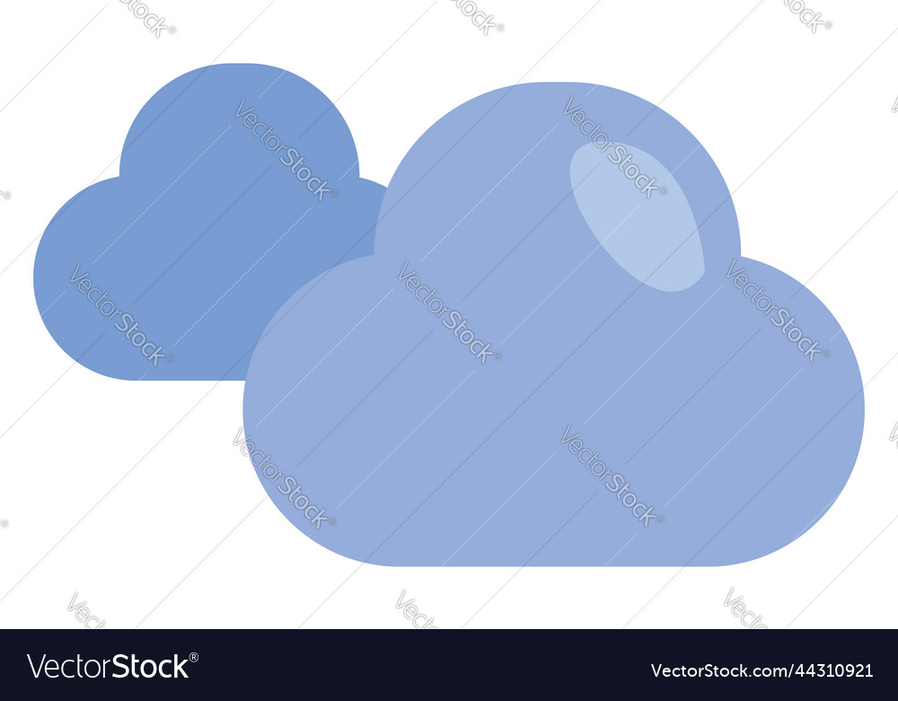Blue spring cloud on a white background Royalty Free Vector