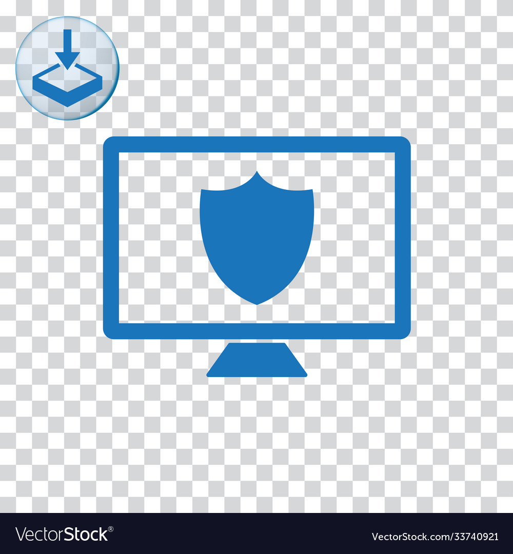 Computer data protection icon for web and mobile Vector Image