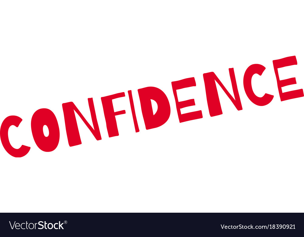 Confidence rubber stamp Royalty Free Vector Image