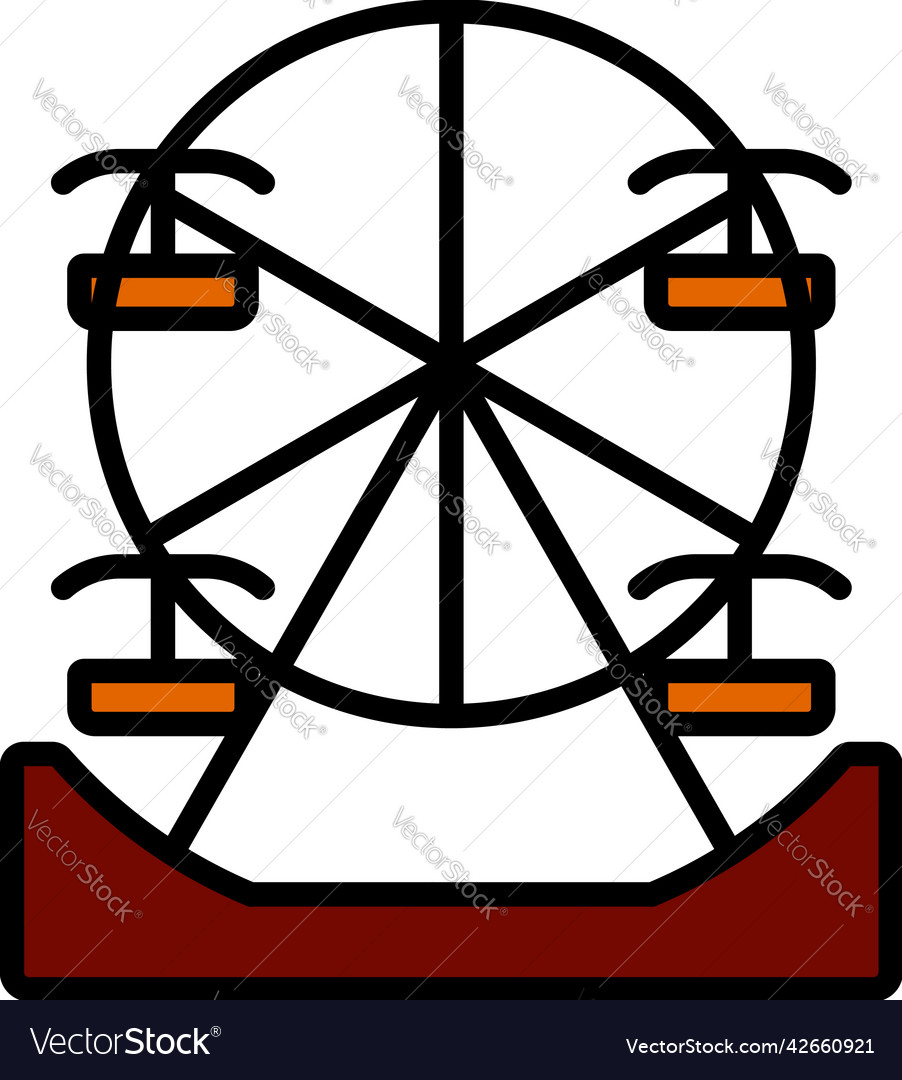 Ferris wheel icon Royalty Free Vector Image - VectorStock