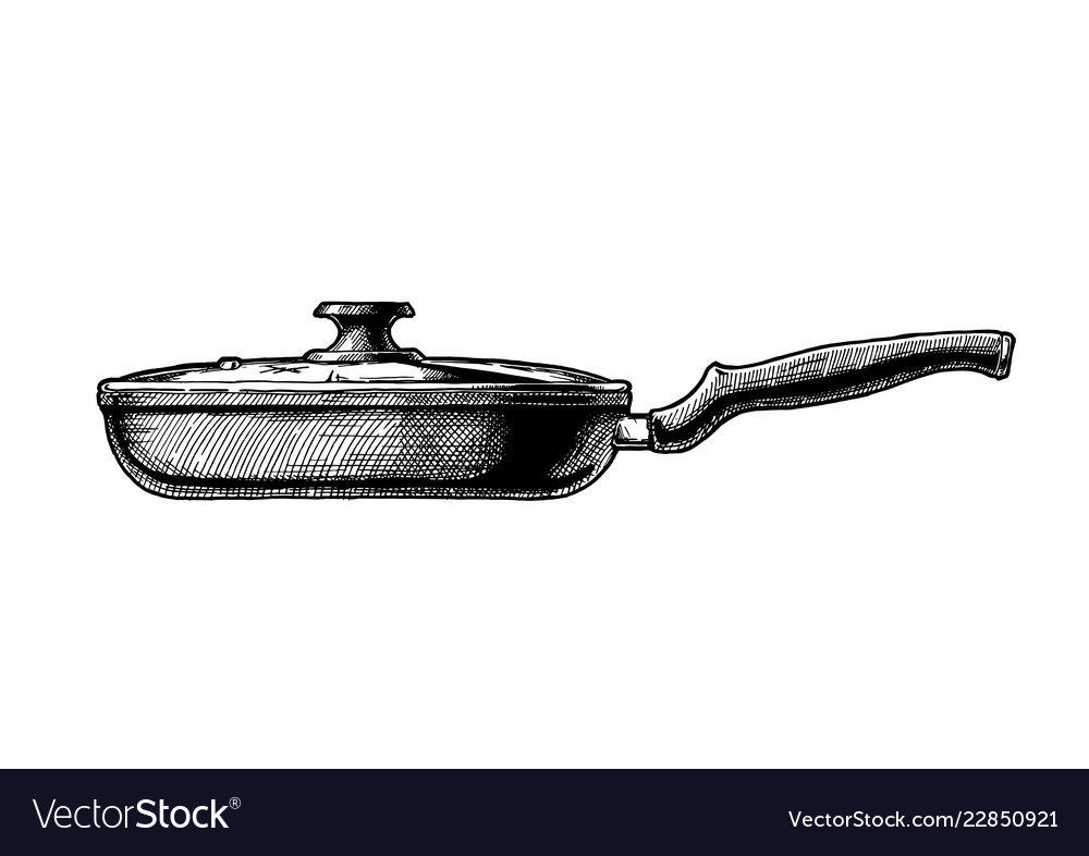 Frying pan Royalty Free Vector Image - VectorStock