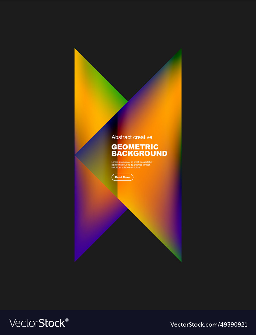 Gradient triangles abstract background Royalty Free Vector