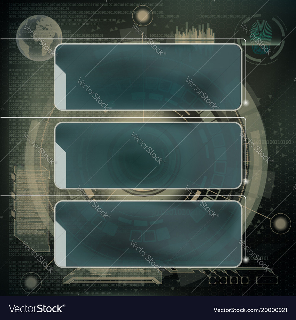 Infographics design technology interface Vector Image