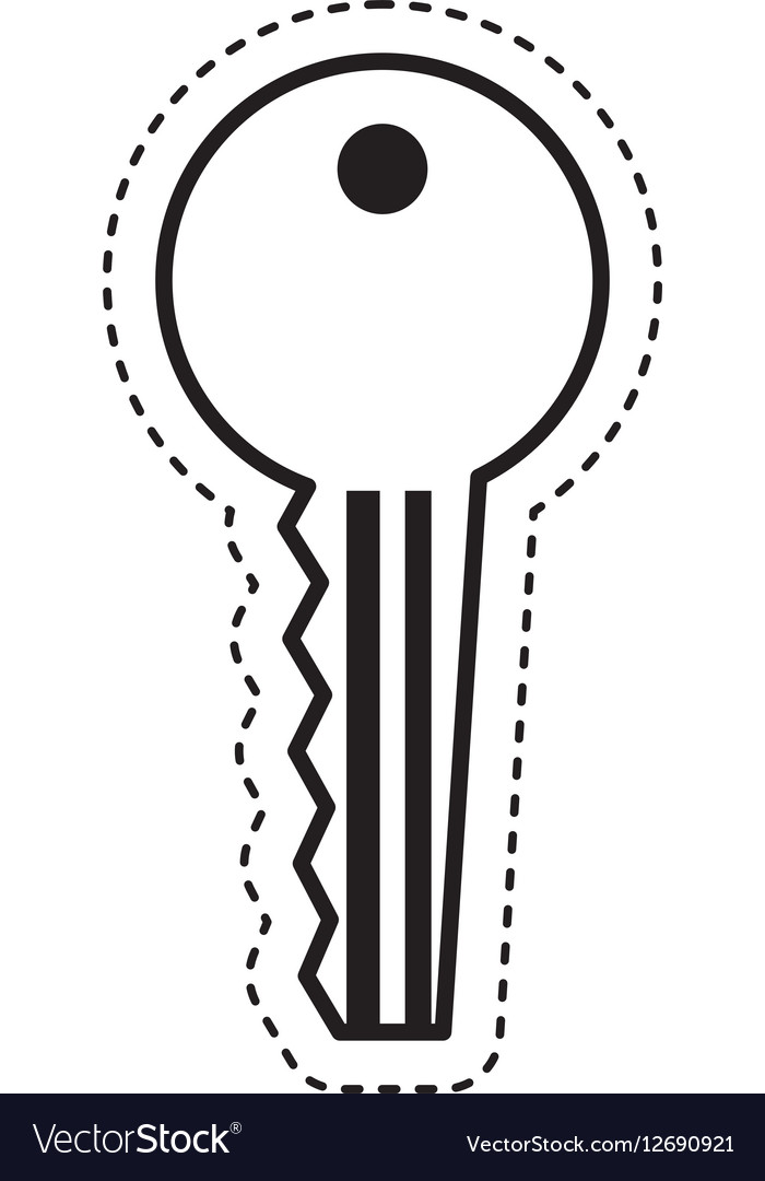 Key security isolated icon Royalty Free Vector Image
