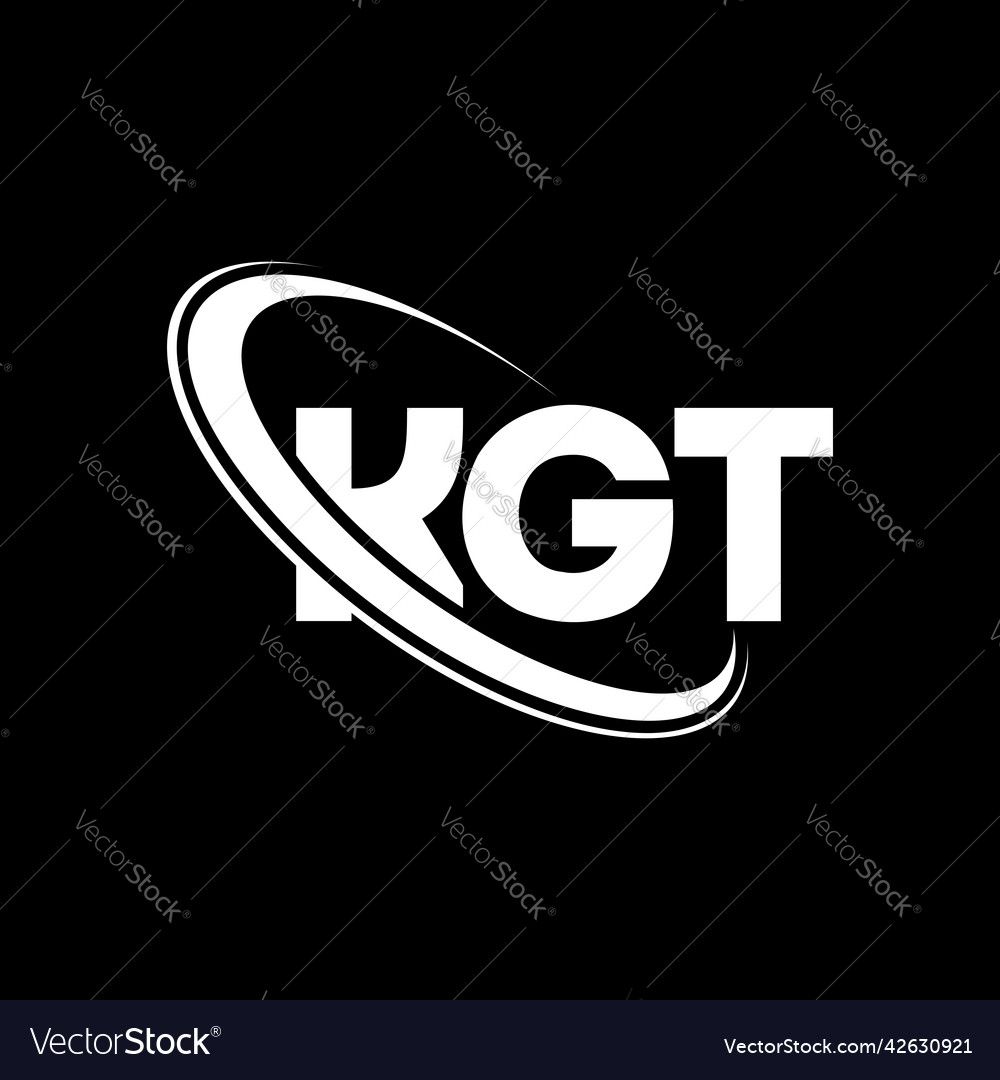 Kgt logo letter design Royalty Free Vector Image