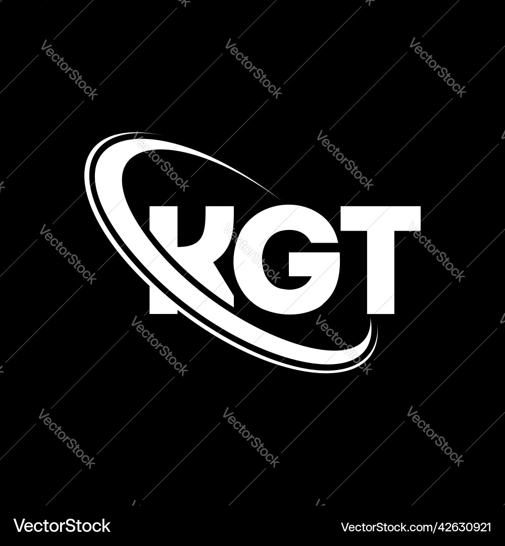 Kgt logo letter letter logo design Royalty Free Vector Image