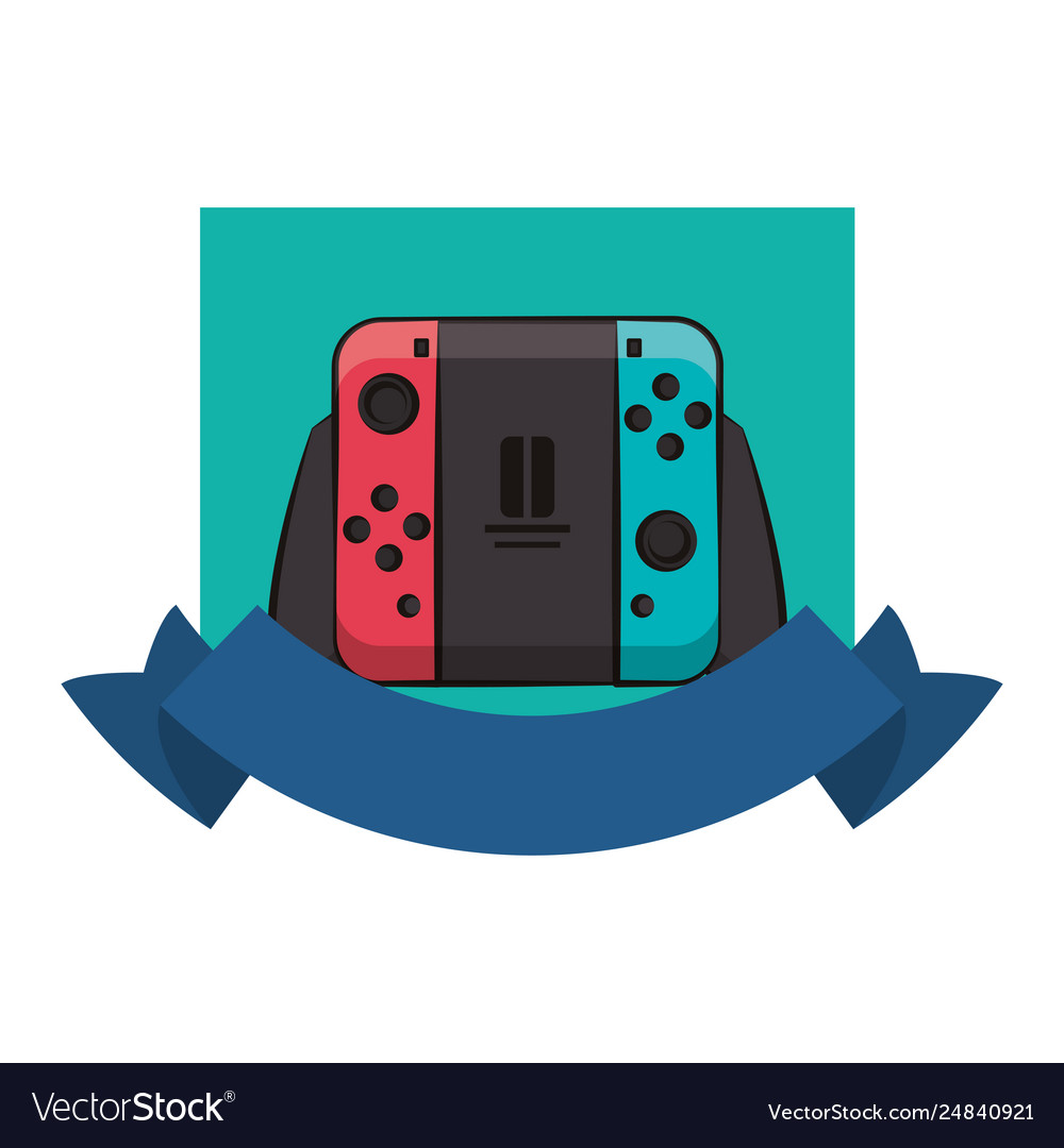 Modern console gamepad emblem Royalty Free Vector Image