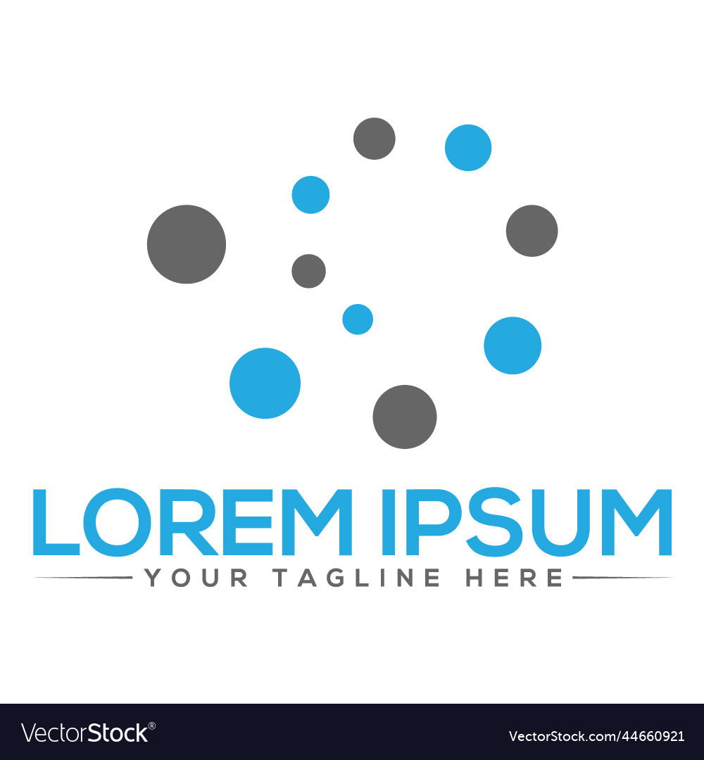 Modern tech logo design Royalty Free Vector Image