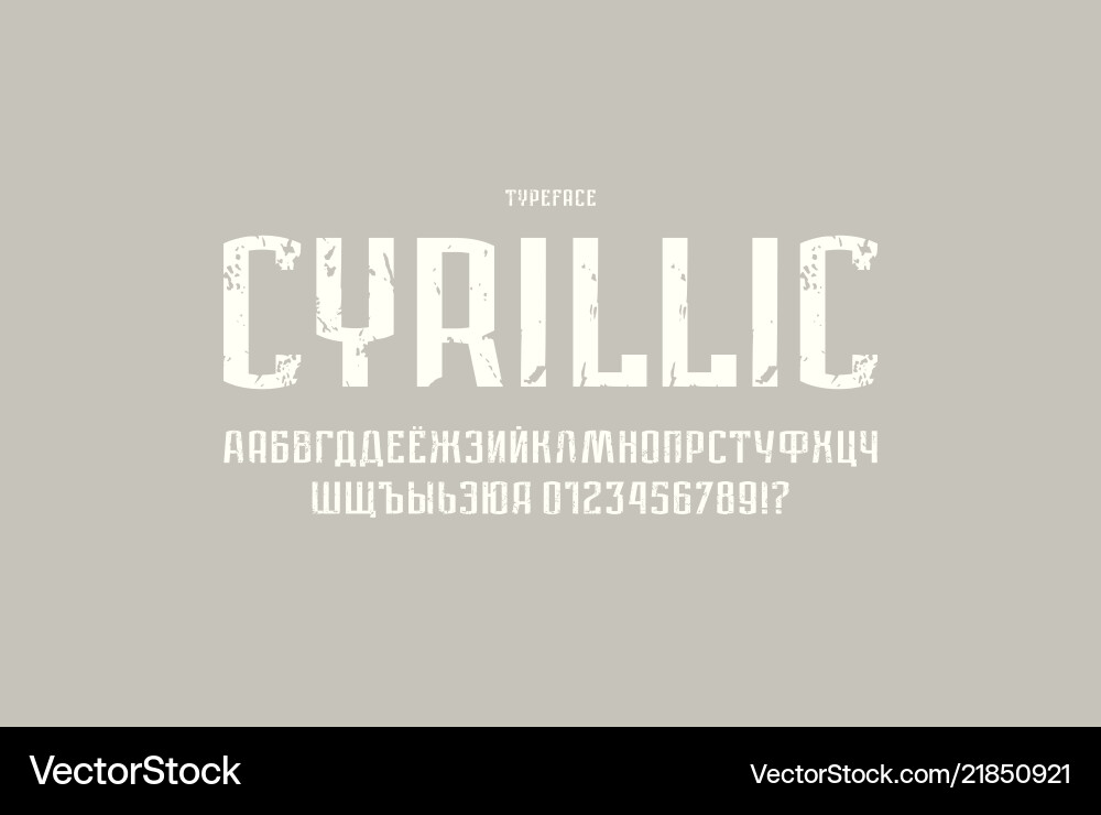 Narrow sans serif font in urban style Royalty Free Vector