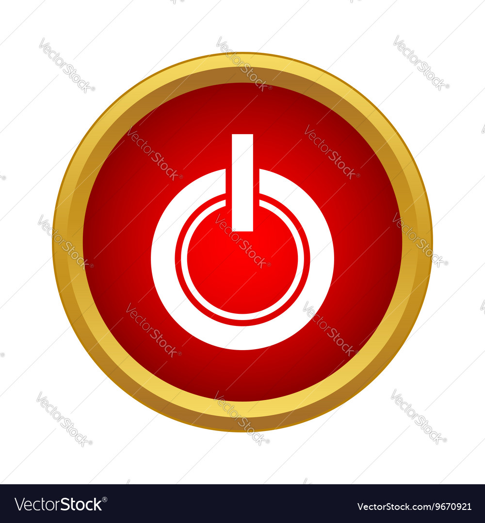 Power button icon in simple style Royalty Free Vector Image