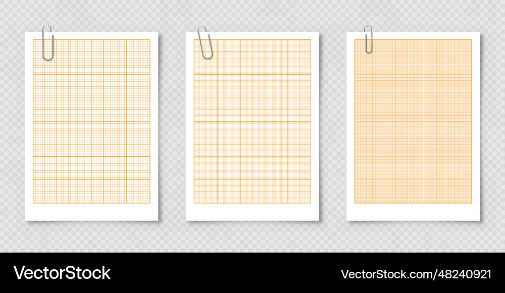 Sheet of graph paper with grid millimeter paper Vector Image