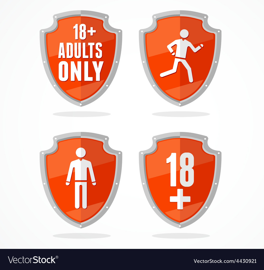 Shield stop sign set Royalty Free Vector Image