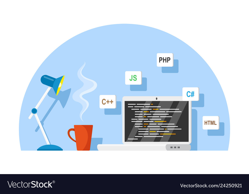 Software development concept Royalty Free Vector Image