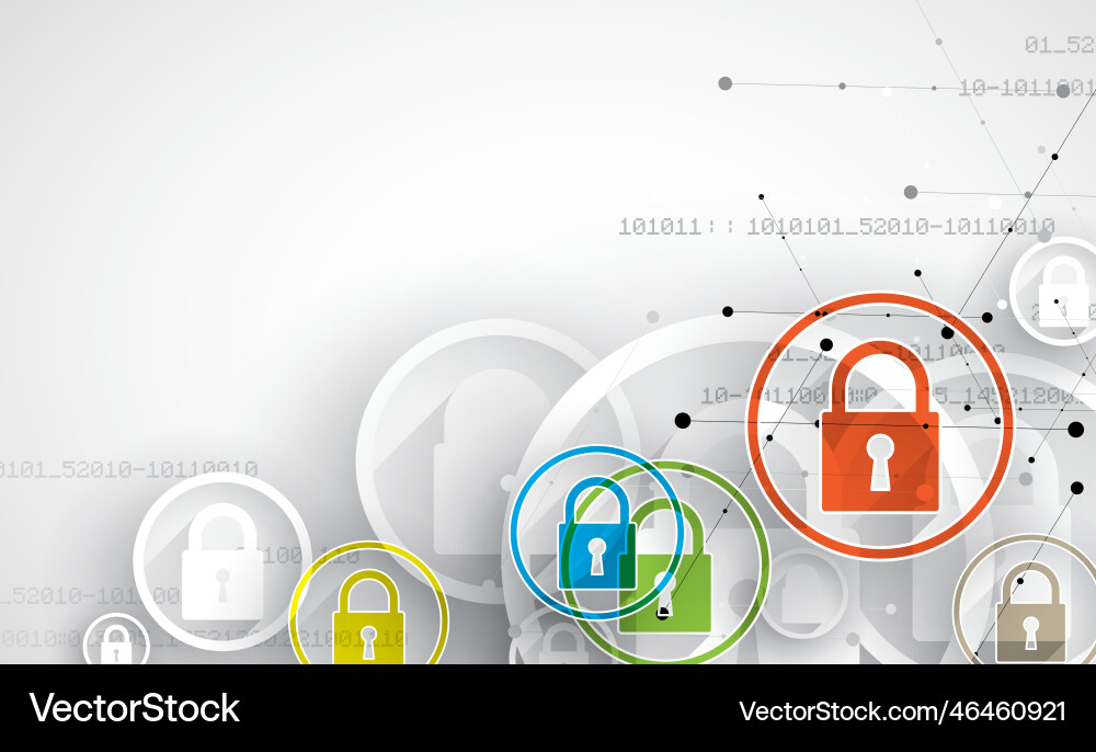 Technology security concept modern safety digital Vector Image