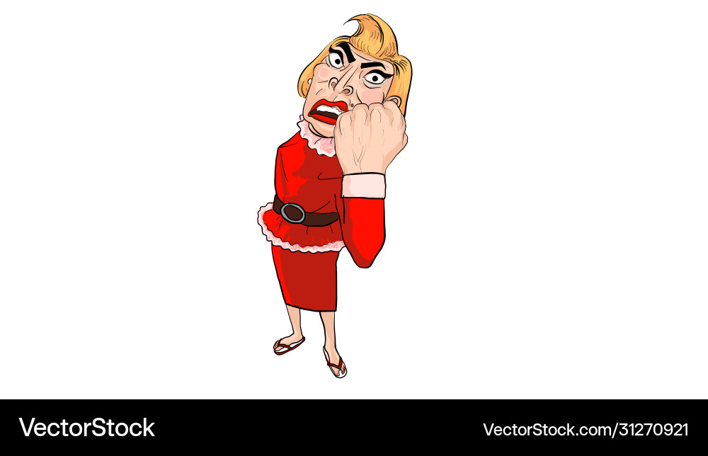 Woman action drawing doodle Royalty Free Vector Image