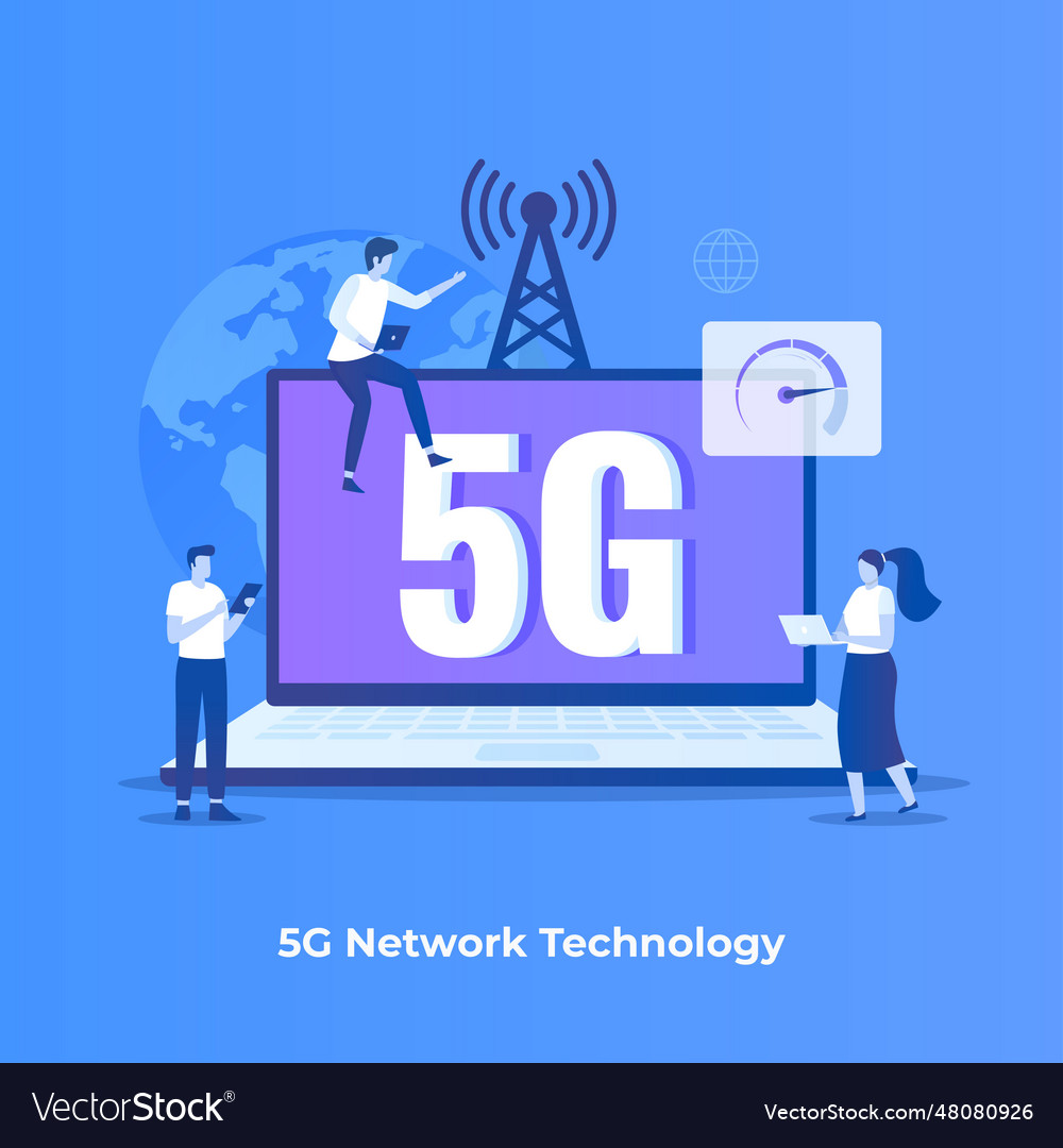 5g network technology concept Royalty Free Vector Image