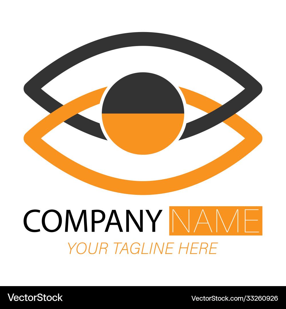 Abstract logo eye for a logo pictograph Royalty Free Vector