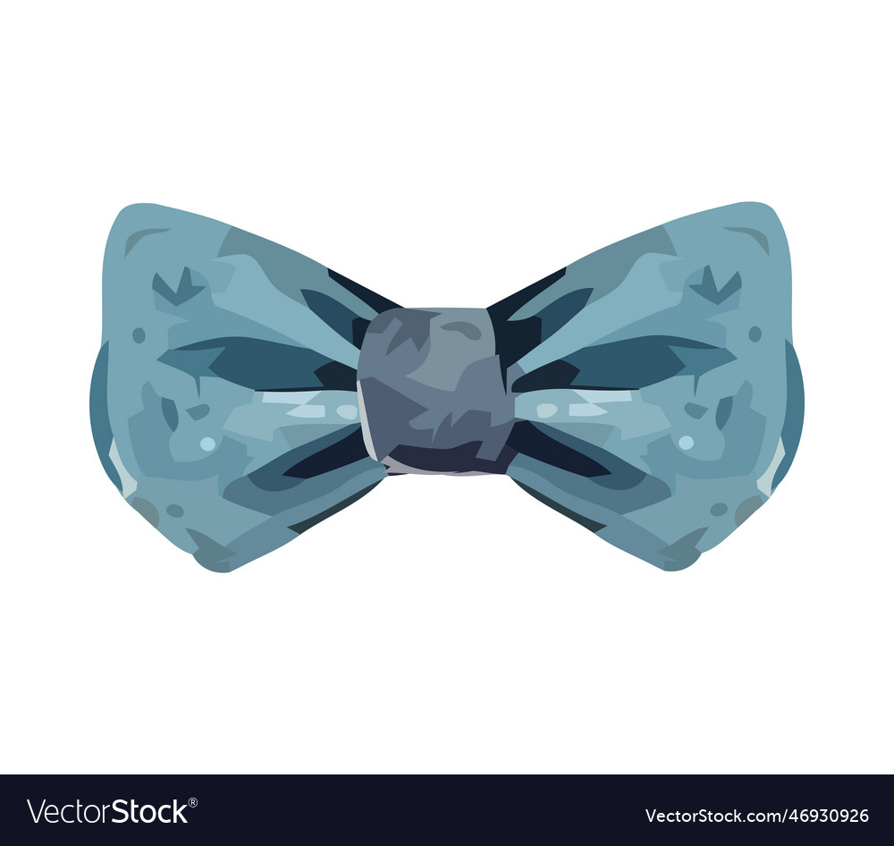 Blue silk bow tie symbolizes modern elegance Vector Image
