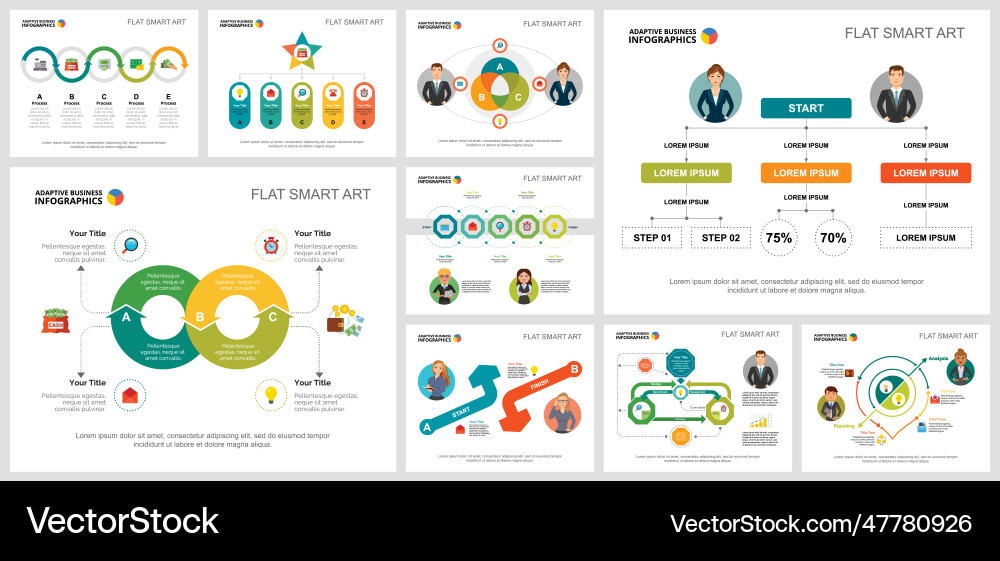 Colorful marketing or training concept infographic