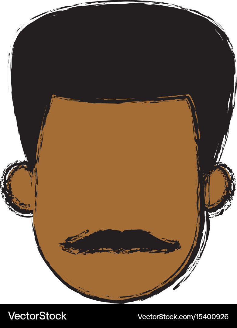 Man avatar head male character Royalty Free Vector Image