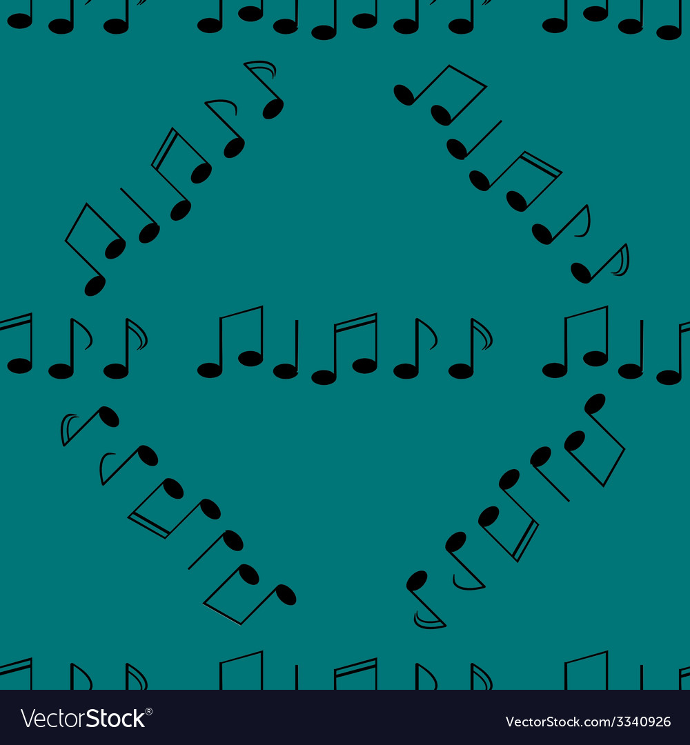 Music elements notes web icon flat design seamless