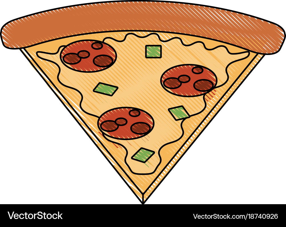Pizza italian food Royalty Free Vector Image - VectorStock