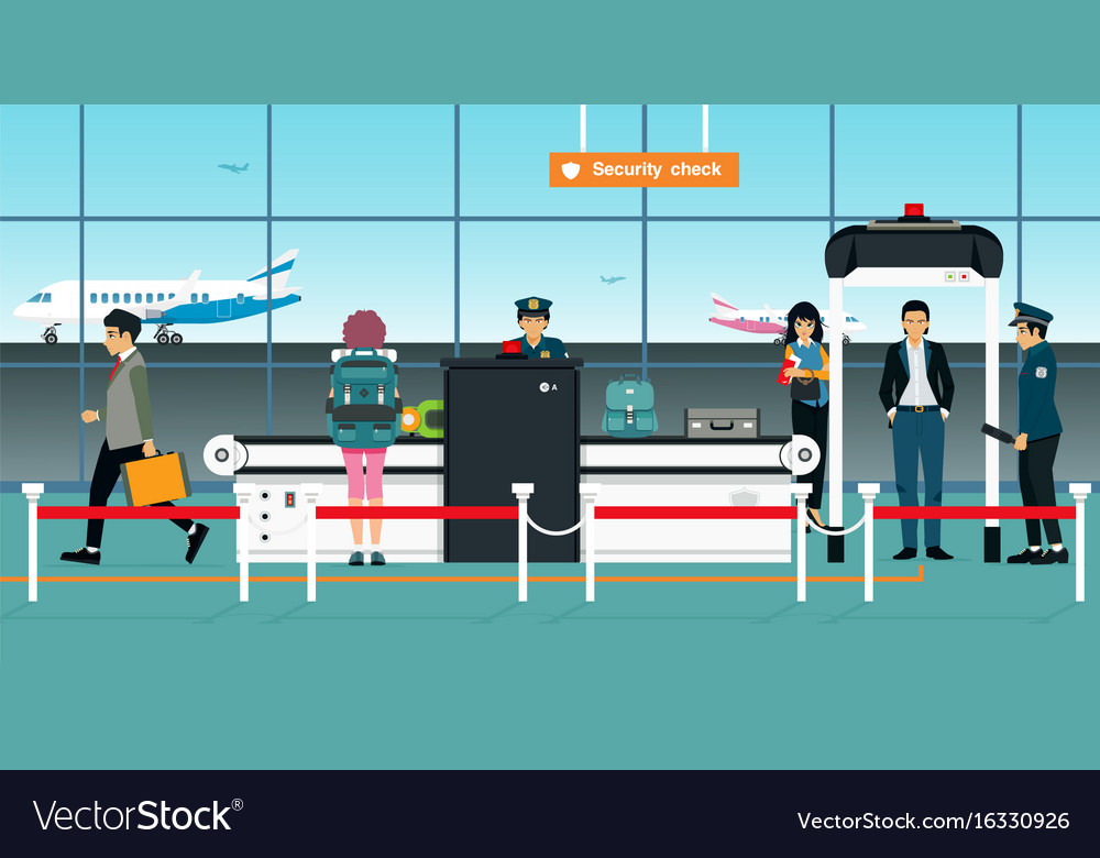 Security checkpoint Royalty Free Vector Image - VectorStock