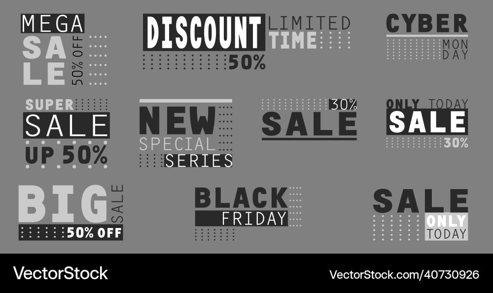 Set of web templates discount advertising Vector Image