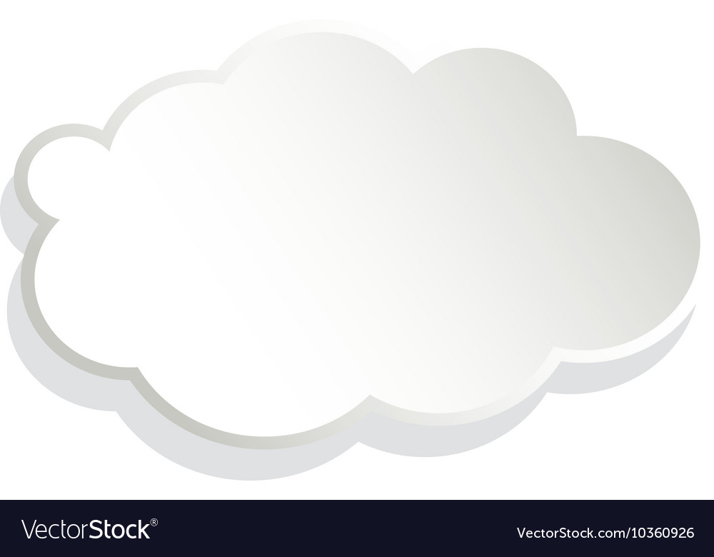 Single cloud shape icon Royalty Free Vector Image