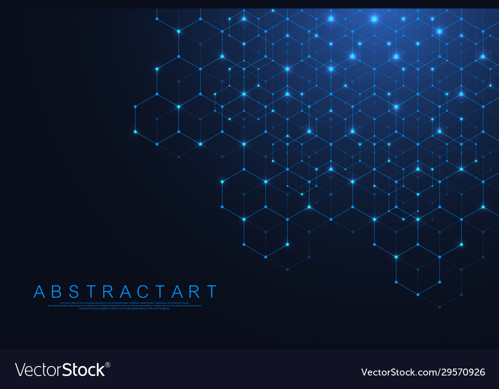 Technology abstract lines and dots connect Vector Image