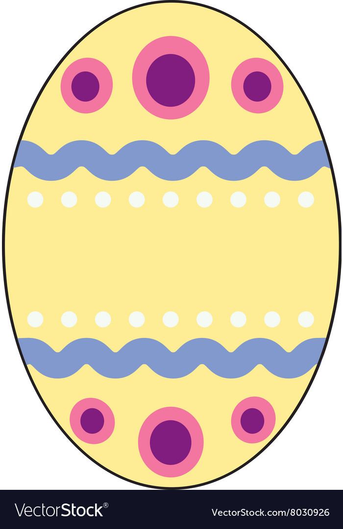 Yellow easter egg Royalty Free Vector Image - VectorStock