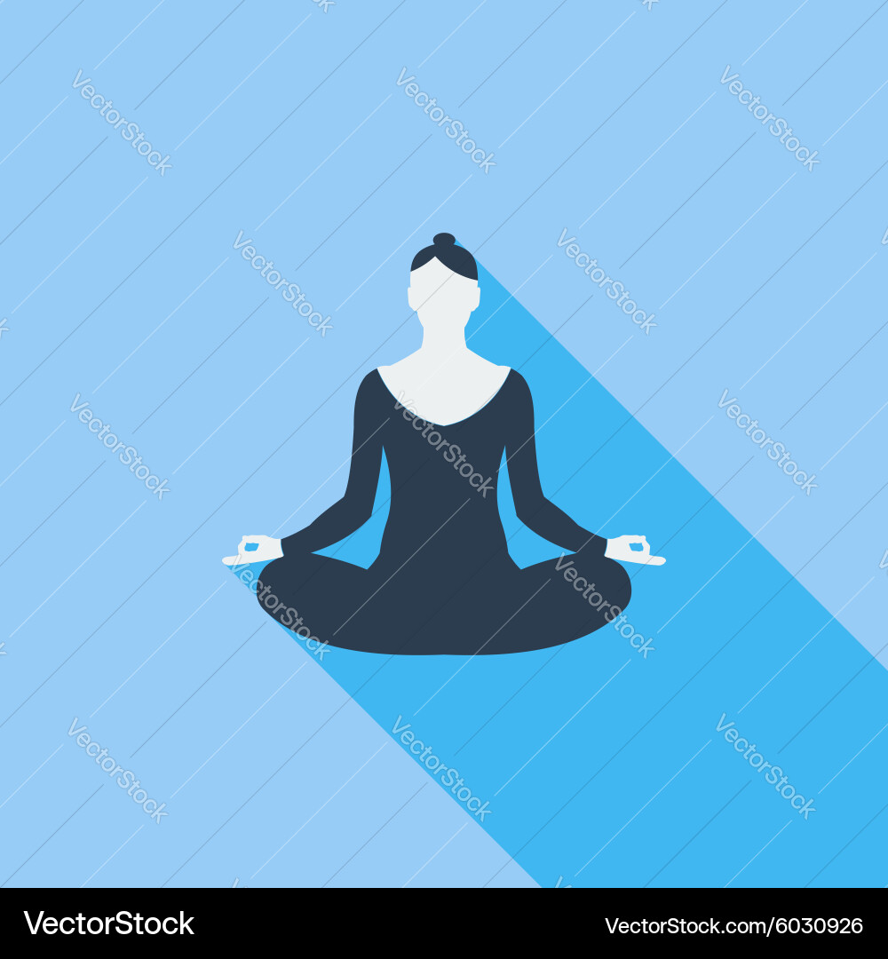 Yoga flat icon Royalty Free Vector Image - VectorStock