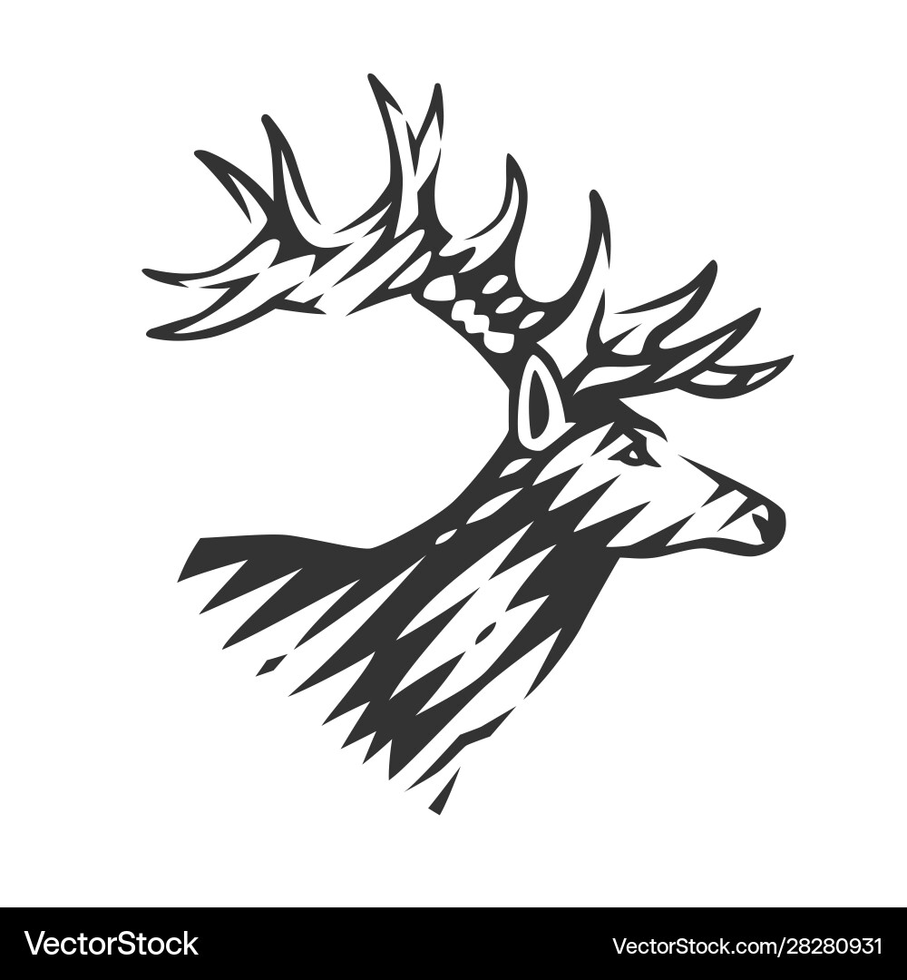 Beautiful deer Royalty Free Vector Image - VectorStock