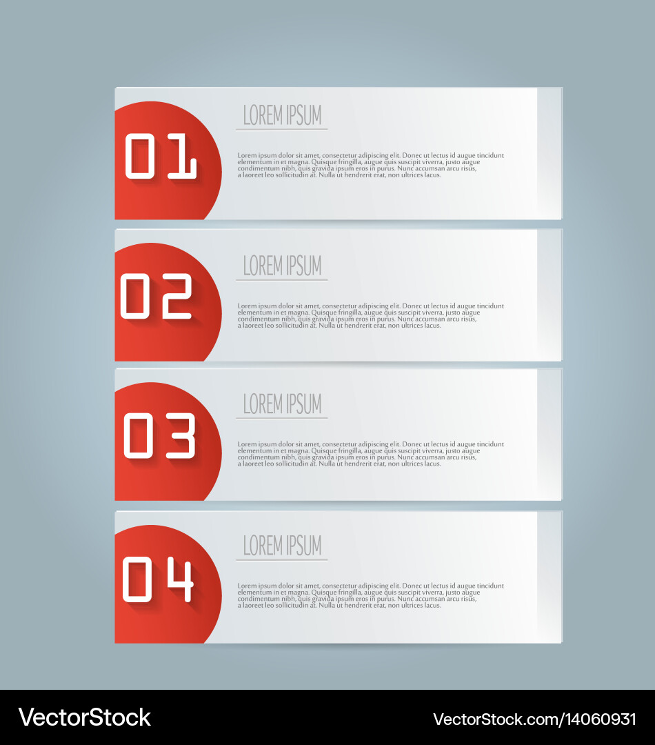 Business infographics template red color Vector Image