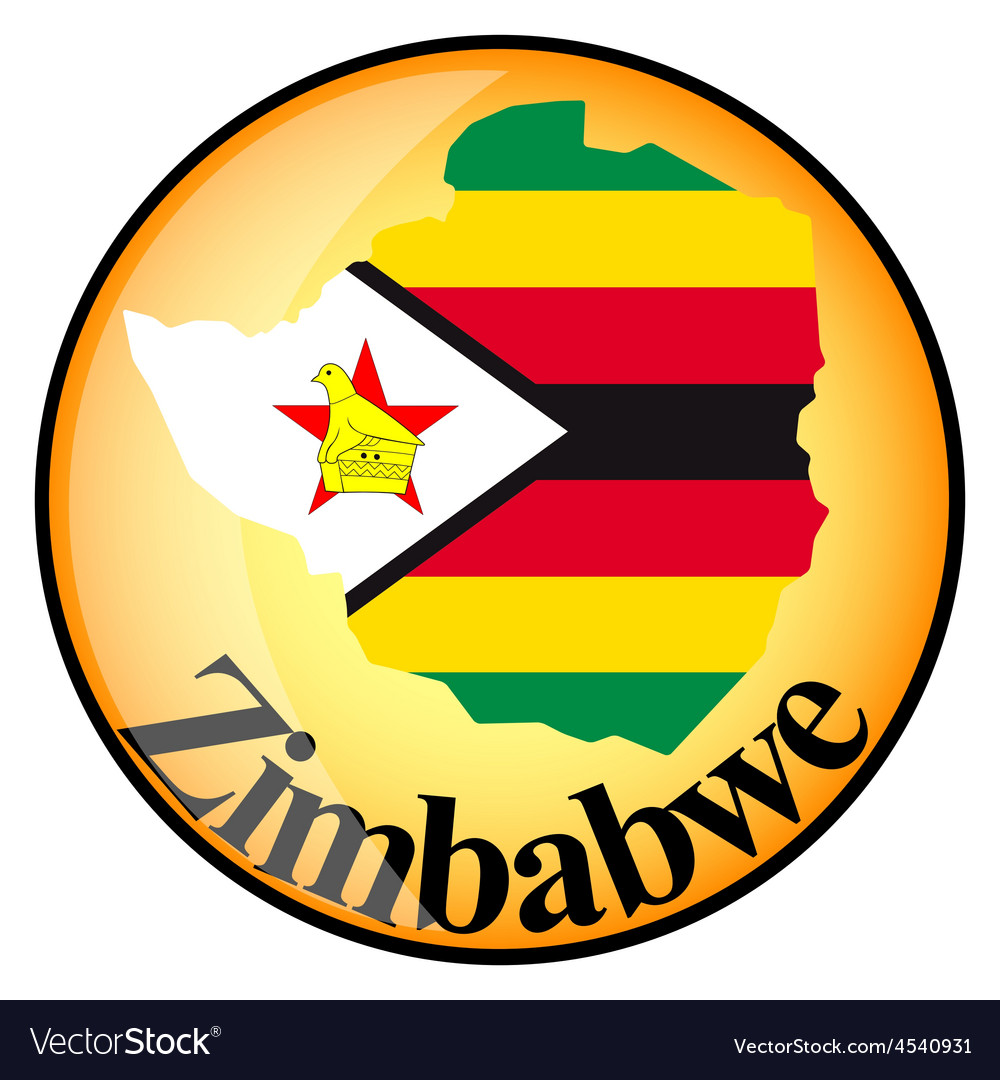 Button zimbabwe Royalty Free Vector Image - VectorStock