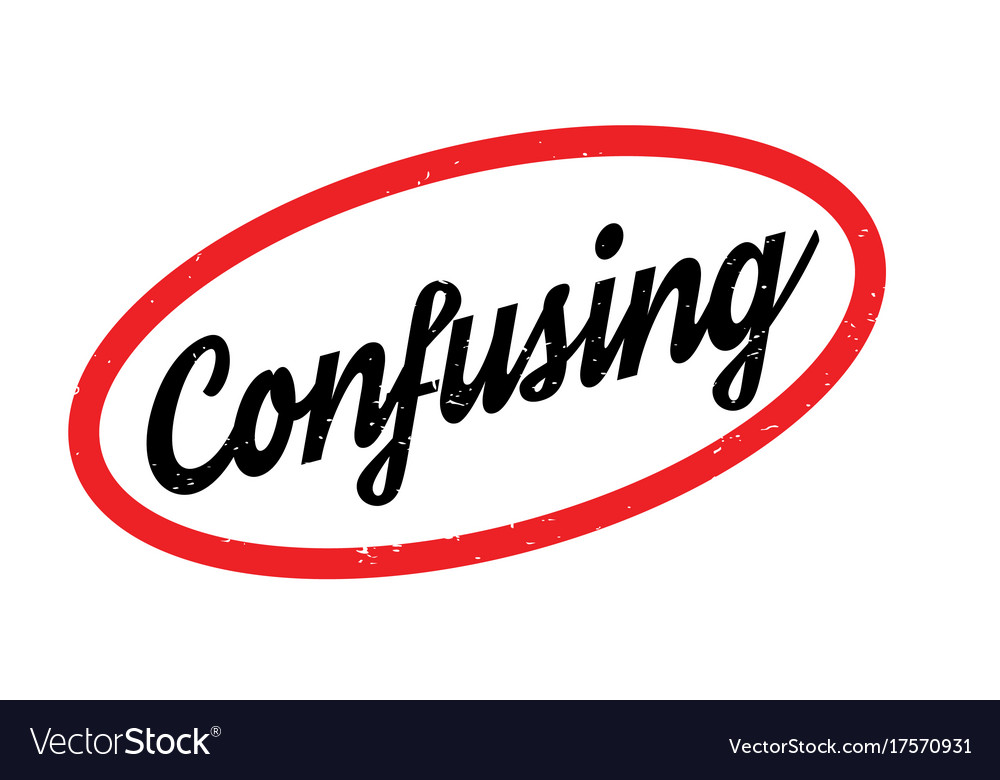 Confusing rubber stamp Royalty Free Vector Image