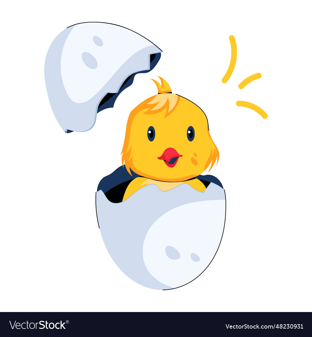 Egg hatching Royalty Free Vector Image - VectorStock