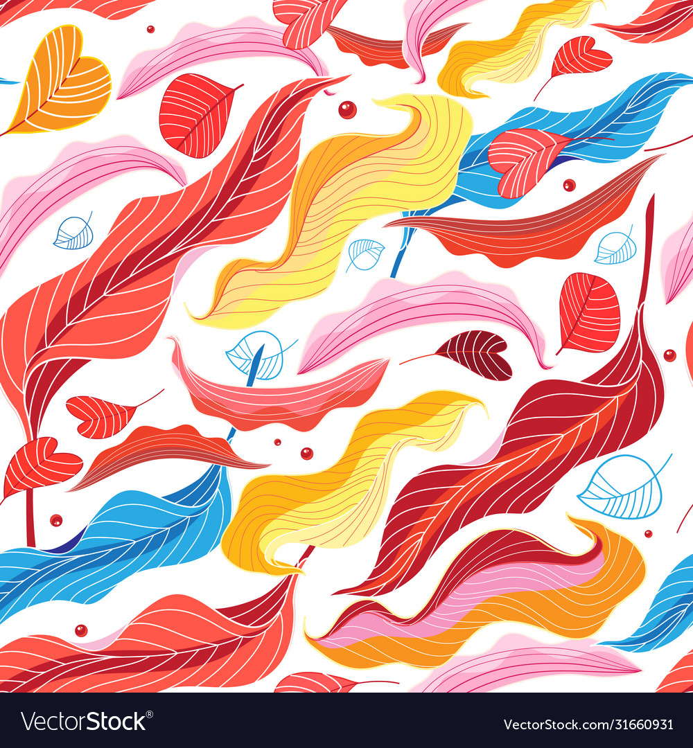 Seamless multi-colored autumn pattern Royalty Free Vector Seamless multi-colored autumn pattern Royalty Free Vector