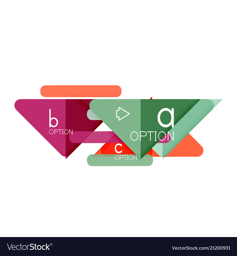 Triangle data visualization design option Vector Image