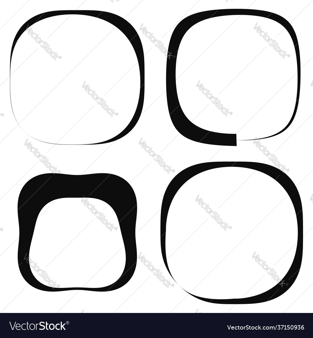 Abstract amorphous rounded square shape element Vector Image