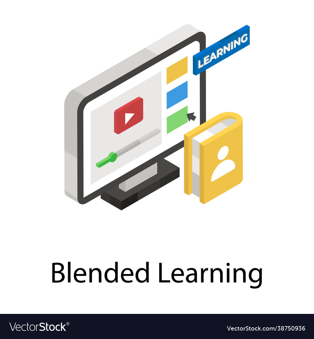 Blended learning Royalty Free Vector Image - VectorStock